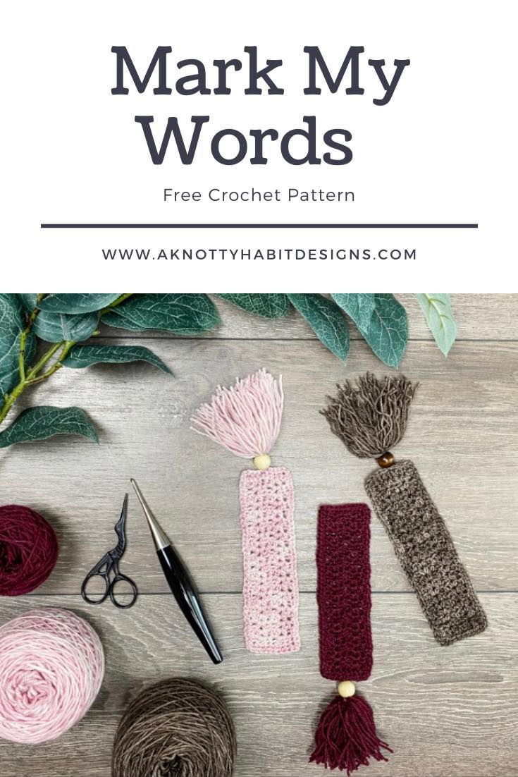 mark my words bookmark - A Knotty Habit Designs